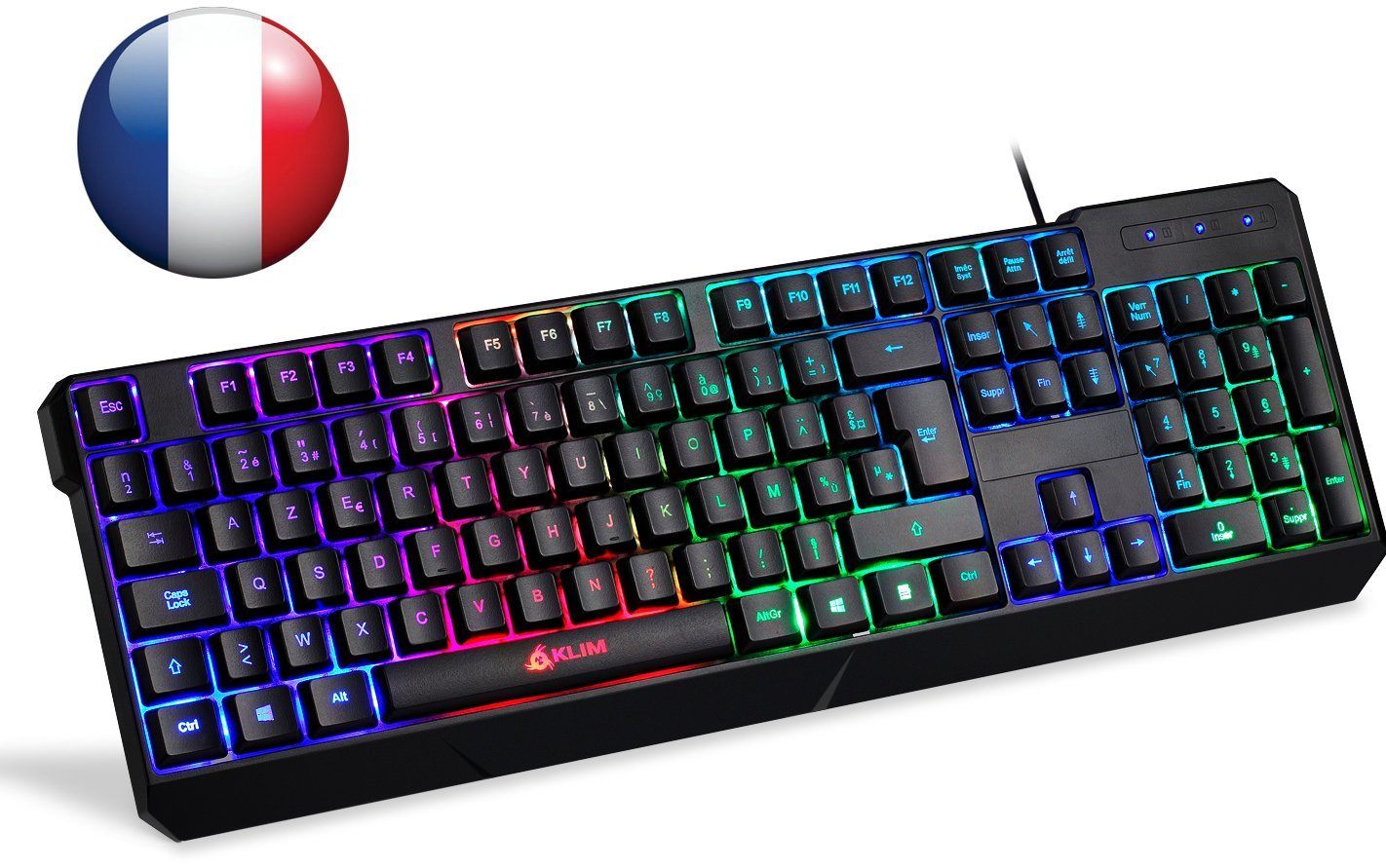 Clavier Gamer AZERTY FRANÇAIS KLIM Chroma - ♣ Les Bons Plans D'Elise ♣