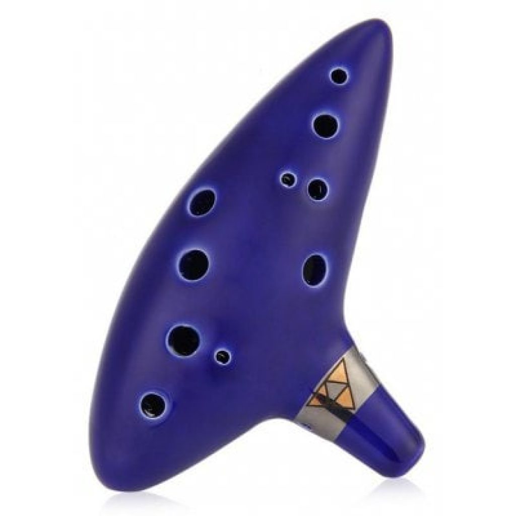12 Holes Ocarina Ceramic Alto C Legend Of Zelda Ocarina Flute Blue ...
