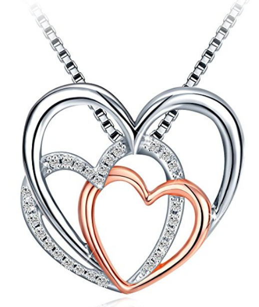 Collieravec Pendentif De 3 Cœurs Entre Lassé Argent 925 J.Rosée - Les ...