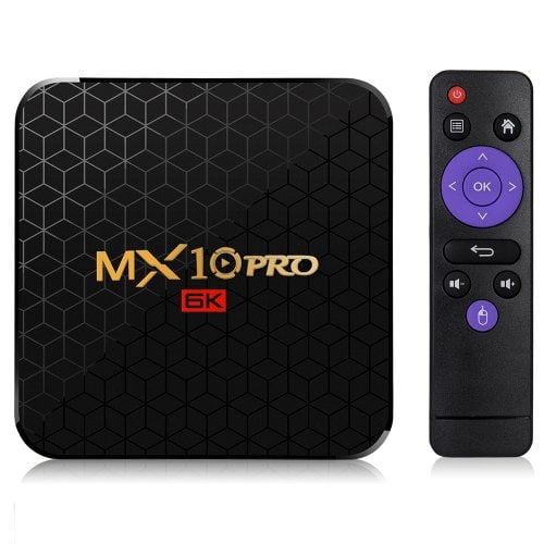 MX10 Pro 6K TV Box Android 9.0 - Black 4GB RAM+32GB ROM EU Plug - Les ...
