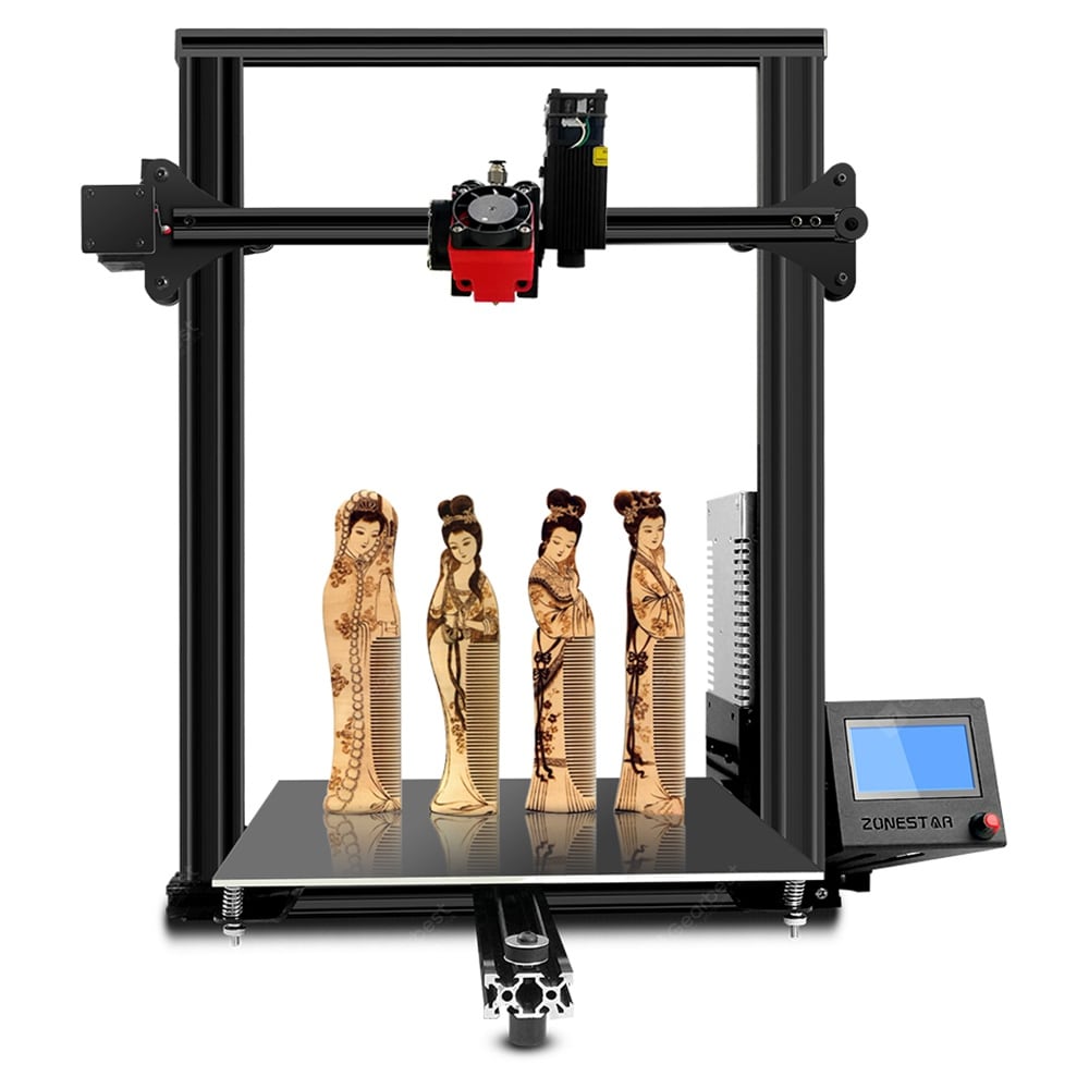Zonestar Z5C 2-in-1 Laser Engraving Machine 3D Printer - Black EU Plug ...