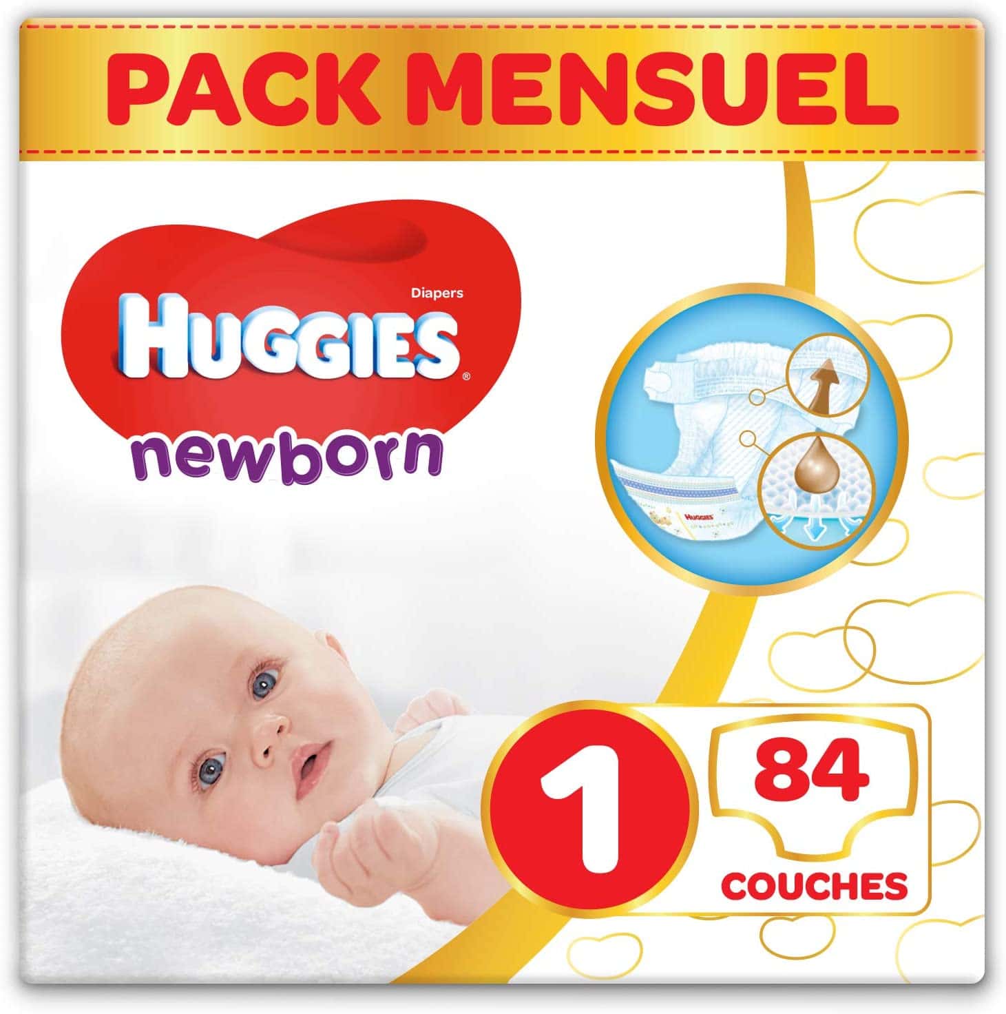 Huggies, Couches Bébé Taille 1 (2-5 Kg), 84 Couches - Les Bons Plans De ...